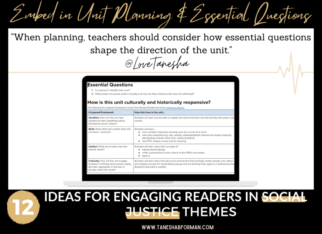 Social Justice Themes & Secondary ELA – Tanesha B Forman